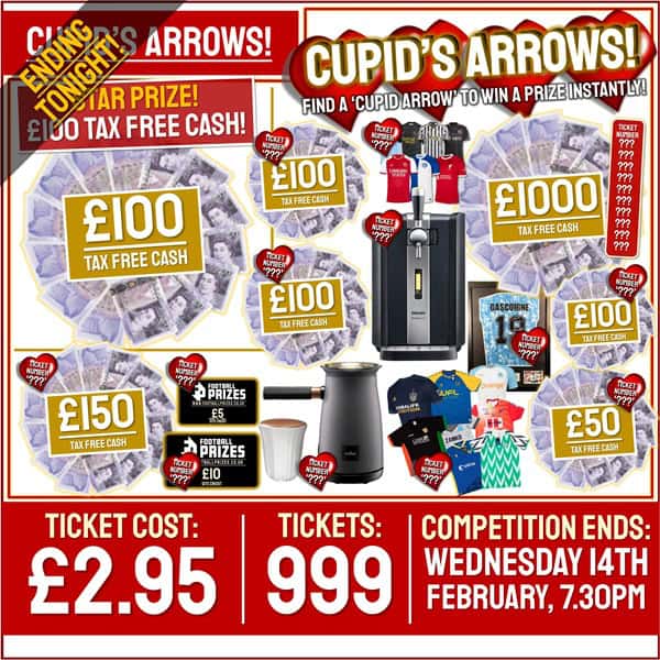 Mystery Ticket Competition! Win £100 with our 'Cupids Arrows' Draw this ...
