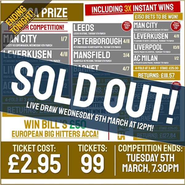 12-HOUR Bet Competition! Bill's European Big Hitters Bet! Win up to £ ...