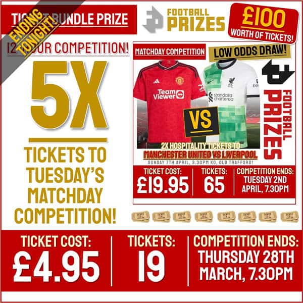 TWELVE-HOUR Competition! Win 5x Tickets to Tuesday's Matchday ...