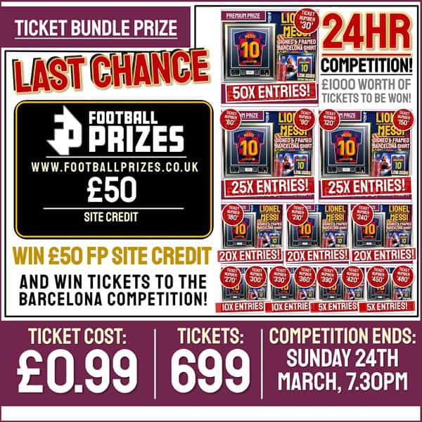 LAST CHANCE! 24-Hour Competition! Win Ticket Bundles into Monday's ...