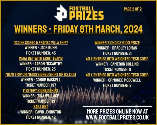 CLICK HERE TO WATCH THE DRAW BACK FRIDAY 8TH MARCH 2024