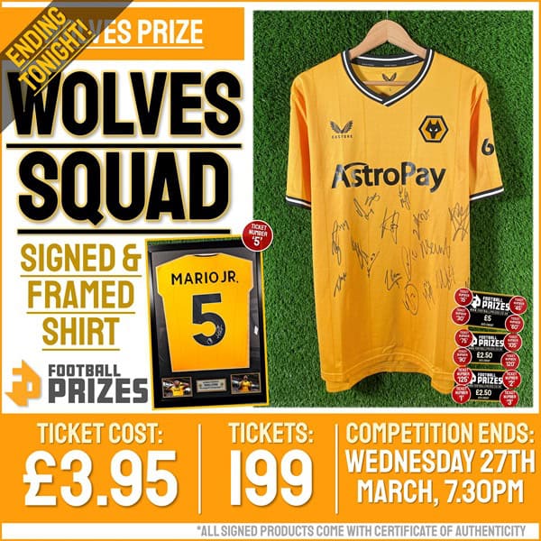 Wolves Competition! Squad Signed Wolves Shirt! (Including 13x Instant ...