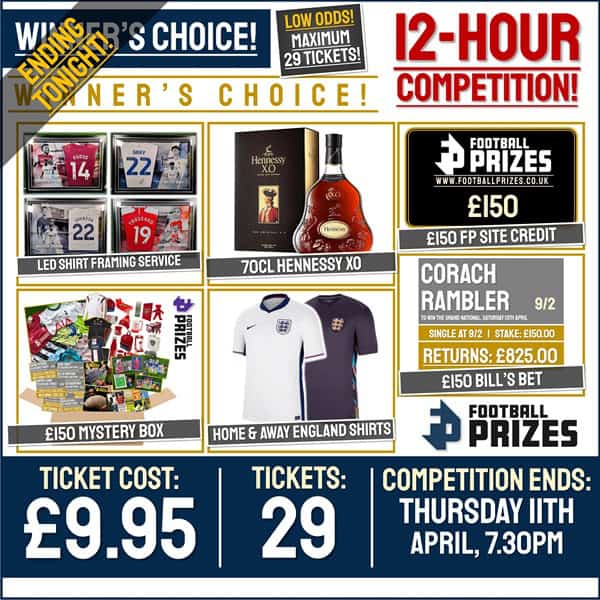 12-HOUR Competition! Winner's Choice! SIX Premium Prizes! (or £150 cash ...