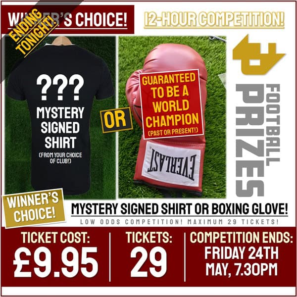 12-HOUR Competition! Winner's Choice! Win a Mystery Signed Football ...