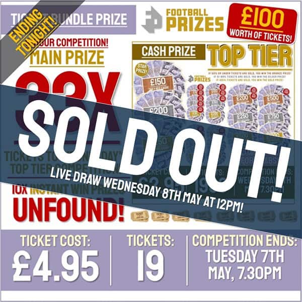 NINE-HOUR Competition! 33x Ticket Bundle into Wednesday's 'Top Tier ...