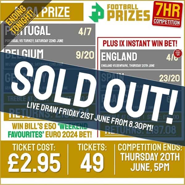SEVEN-HOUR Competition! Win Bill's £50 Weekend Euro 2024 Bet (Plus 1x ...