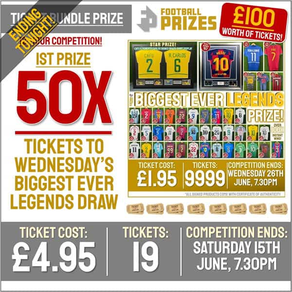 12-HOUR Competition! Win 50x Tickets to Wednesday's Biggest Ever ...