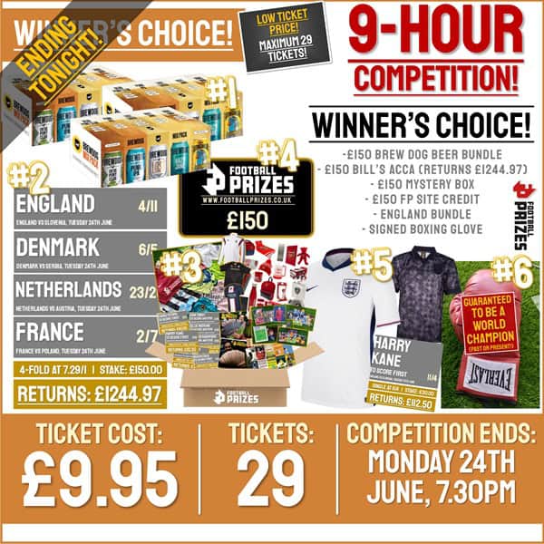 NINE-HOUR Competition! Winner's Choice! SIX Premium Prizes! (or £150 ...