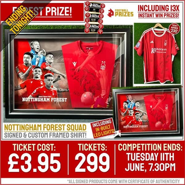 Forest Competition! 2022/23 Forest Squad signed & custom LED framed ...