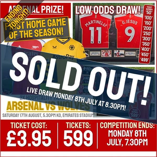 Matchday Competition! Arsenal Vs Wolverhampton Wanderers! Opening Day ...