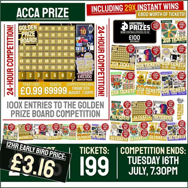 24-HOUR Competition! Win 100x Tickets to the Golden Prize Board! (Plus ...