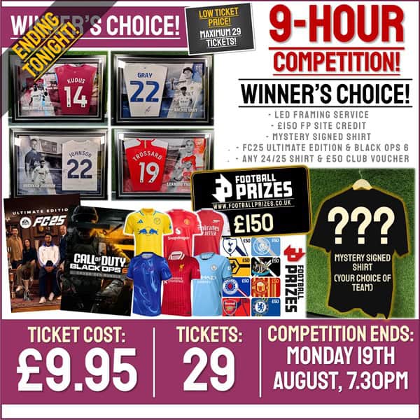 12-HOUR Competition! Winner's Choice! FIVE Premium Prizes! (or £150 ...