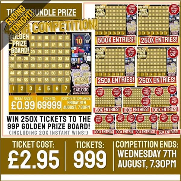48 HOUR COMPETITION! Win a share of 4000 tickets into the 99p Golden ...