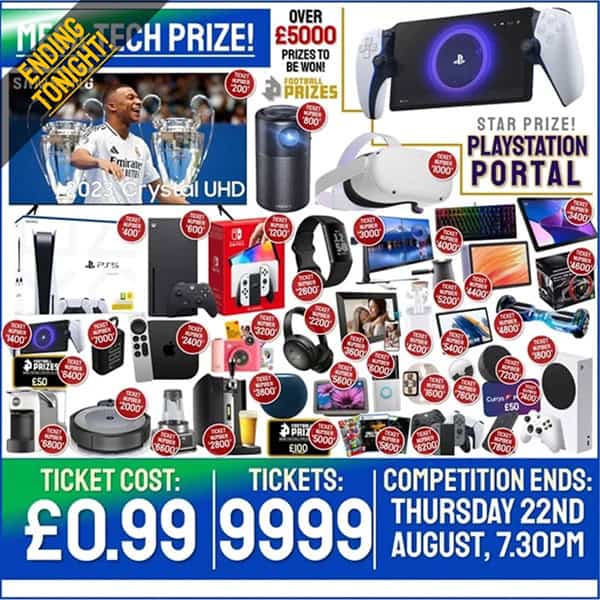 Biggest Ever 99p Mega Tech Competition! Win a share of over £5000 worth ...