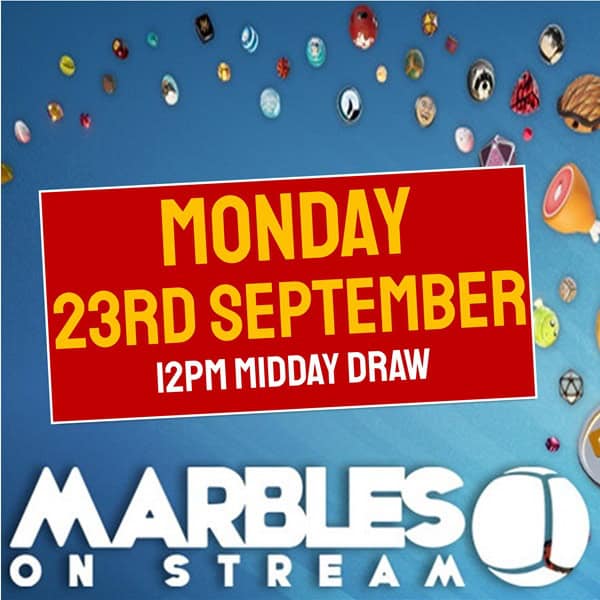 Live Marble Run! Monday 23rd September, 12pm Midday Draw! - Football Prizes