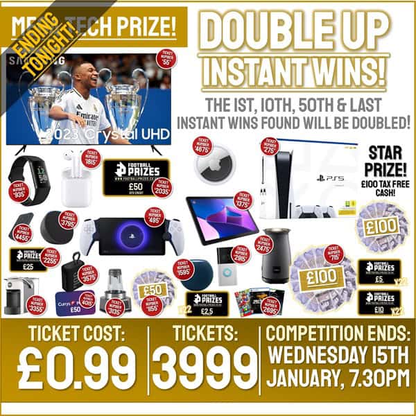 BIGGEST Ever NINE-HOUR Competition! 'Double Up'! Win a Share of over £ ...