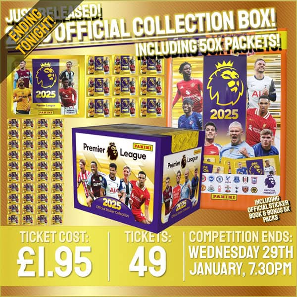 12-HOUR Competition! Win the Ultimate 2025 Panini Premier League ...