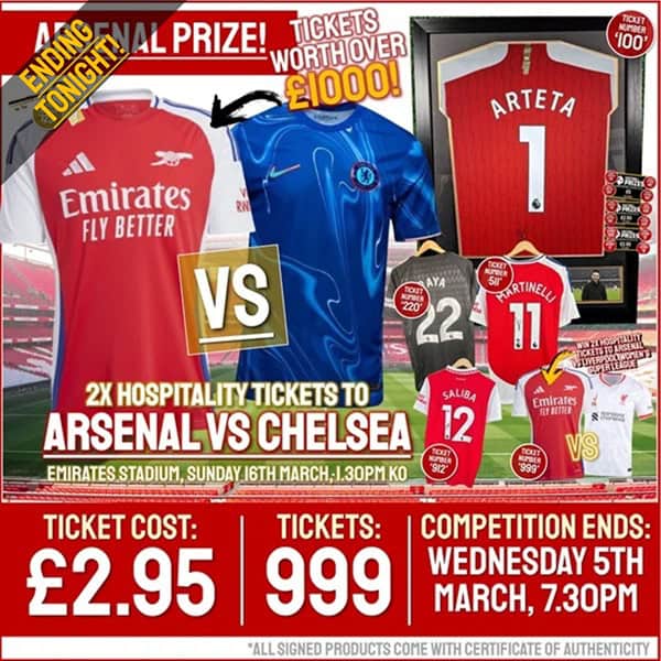 Arsenal Competition! Win 2x Hospitality Tickets to Arsenal vs Chelsea ...