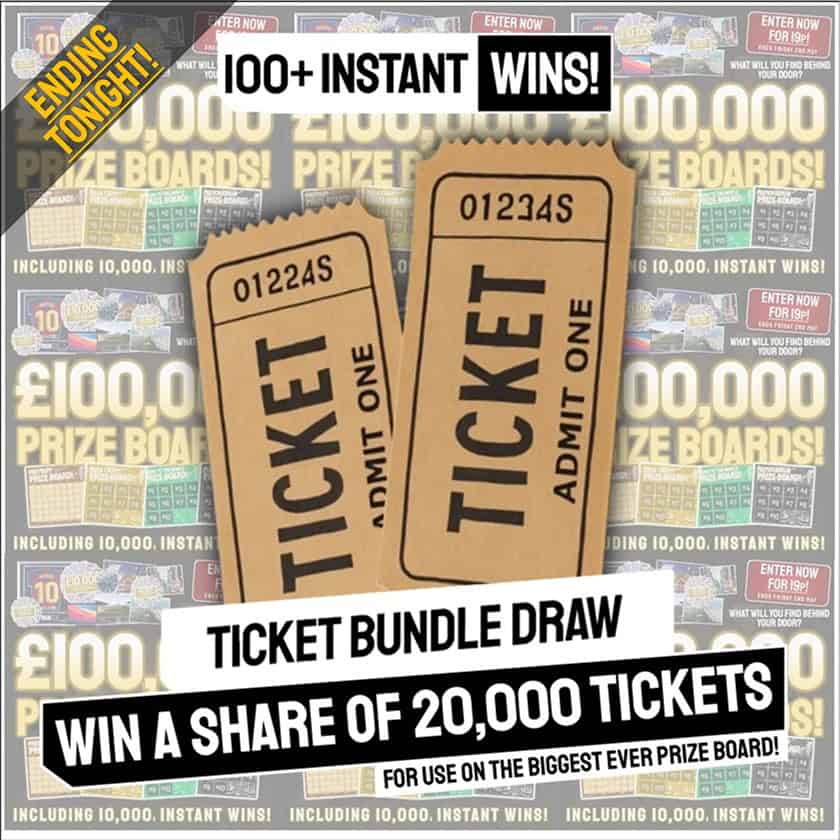 48-HOUR Competition! Last Chance to win a Share of 20,000 Tickets into ...