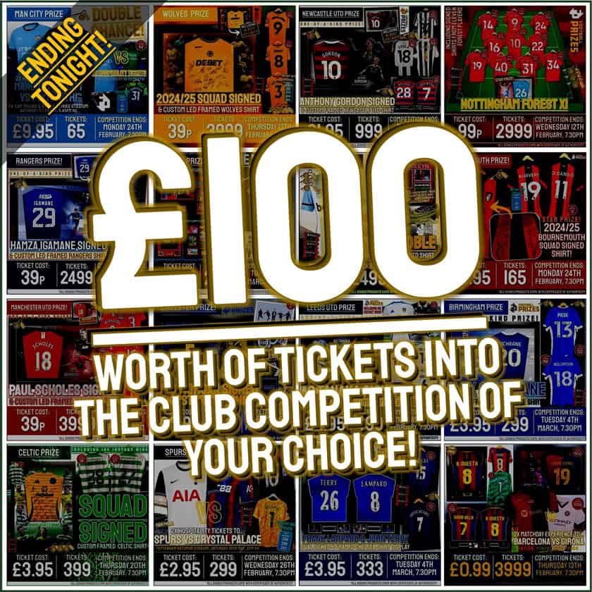 NINE-HOUR Competition! Win £100 Worth of tickets into any club ...