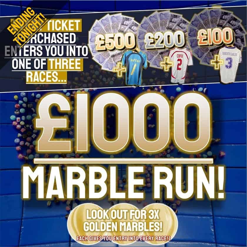 Biggest Ever Marble Run! £1000 Worth of Prizes to be won! - Football Prizes