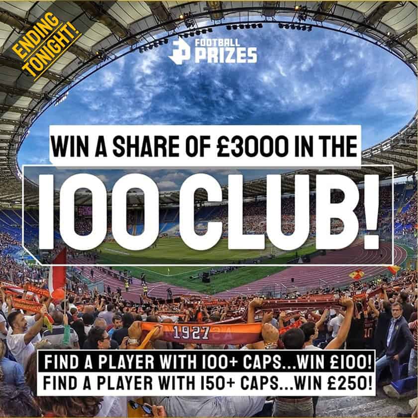 Exclusive Cash Competition! Biggest Ever 100 Club! Find a Player with ...