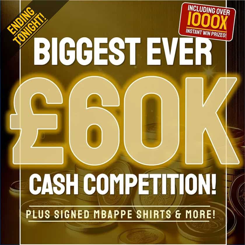 April Cash Competition! BIGGEST EVER £60,000 Mega Cash Competition ...