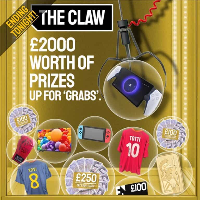 Claw Competition! Win a Share of £2000 Worth of Prizes on the Football ...