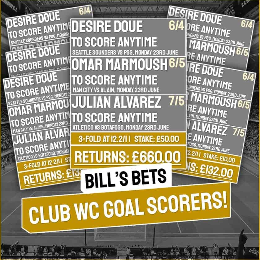 24HR Competition! Win Bill's Club World Cup Goal Scorers Bet! (Inc. 5x ...