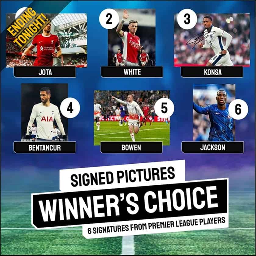24-HOUR Competition! Win a signed Picture from a Premier League Player ...