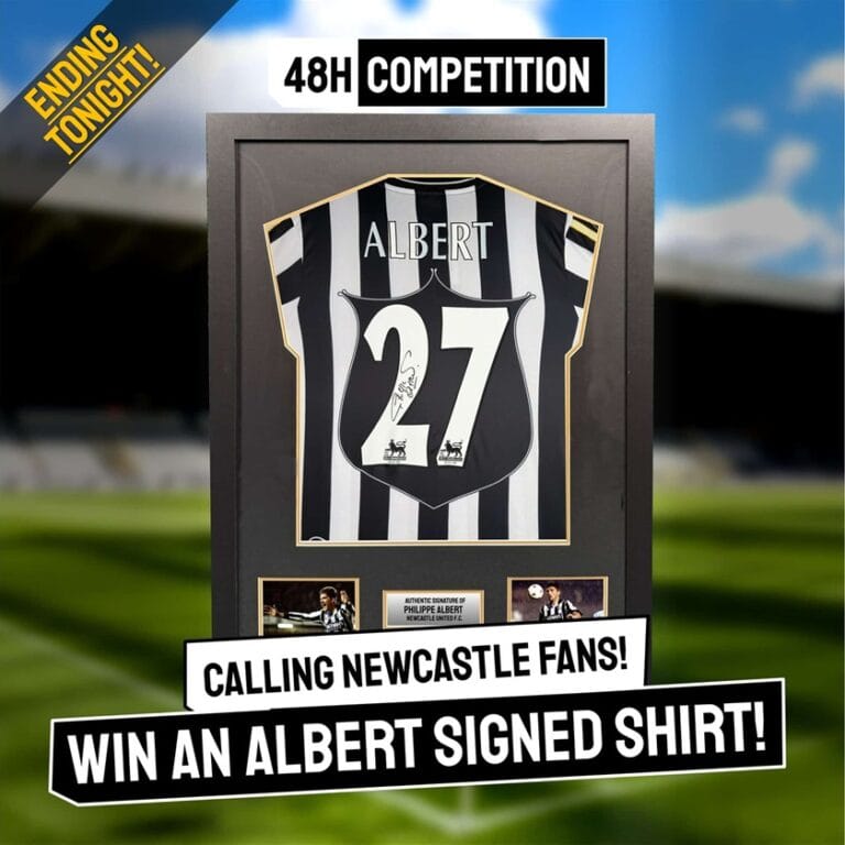 48-HOUR Competition! Win this Philippe Albert Signed & Framed Newcastle ...