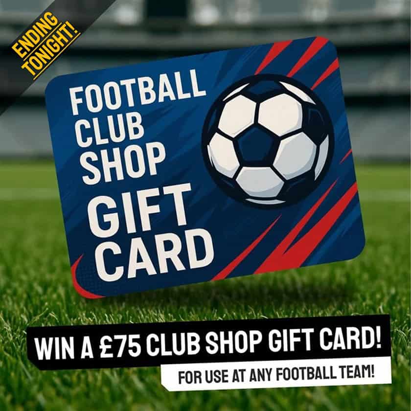 24-HOUR Competition! Win a £75 Club Shop Gift Card (for any football ...