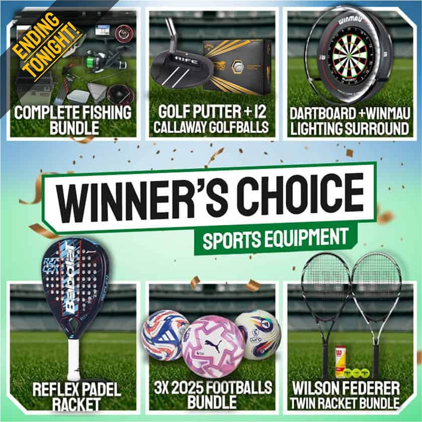 24-HOUR Competition! Win a Sporting Prize of your choice! - Football Prizes