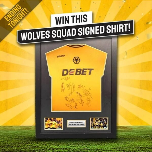 Wolves Competition! Win this Squad Signed & Framed Wolves Shirt ...