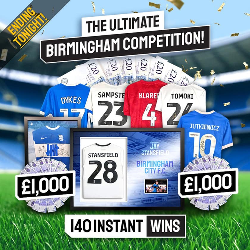 MEGA Birmingham Competition! Win this Jay Stansfield signed & custom ...