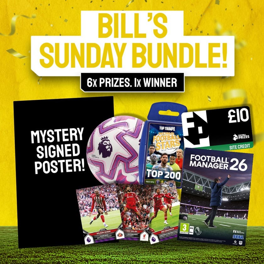 24-HOUR Competition! Win this week's 'Bill's Sunday Bundle'! SIX Prizes ...