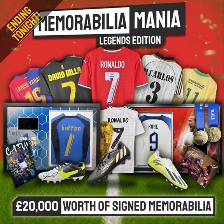 Biggest Ever £20,000 Memorabilia Competition! Featuring over 100x ...