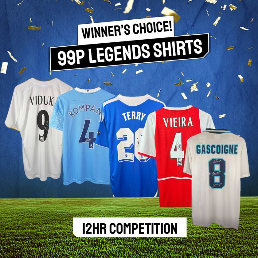 12-HOUR Competition! Winner's Choice Signed Shirts! - Football Prizes