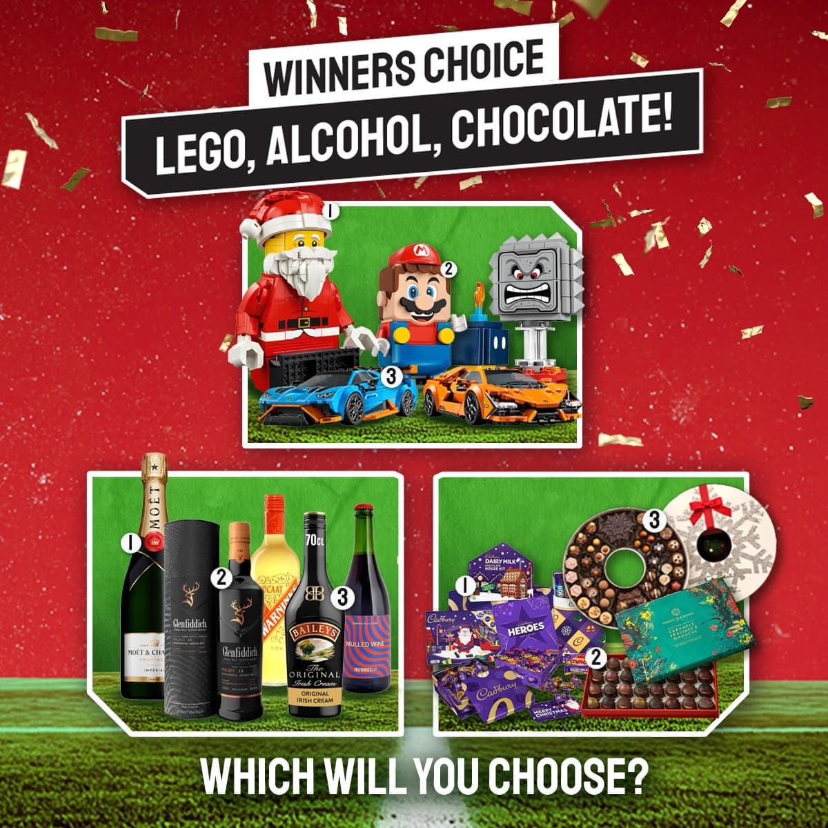 12-Hour Competition! Christmas Prize Choice! Choose any Lego, Alcohol ...