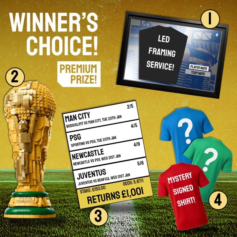 12-HOUR Competition! Winner's Choice Premium Prize! - Football Prizes