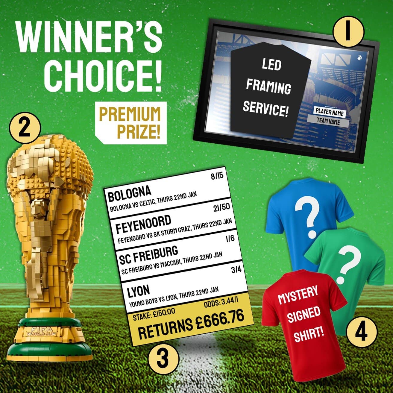 12-HOUR Competition! Winner's Choice Premium Prize! - Football Prizes