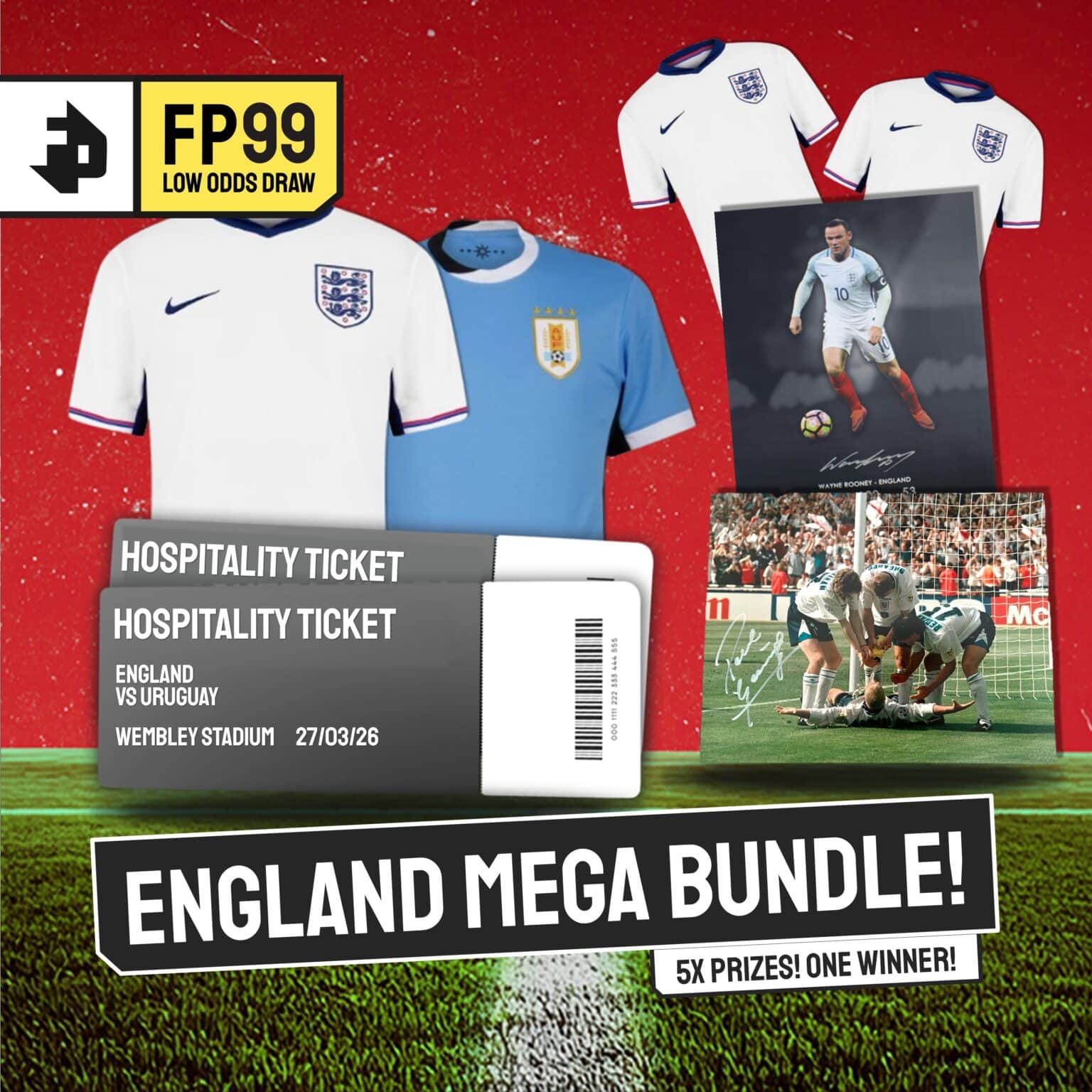 FP99 Competition! Win the Ultimate England Bundle! 5x Prizes! 1x Winner ...