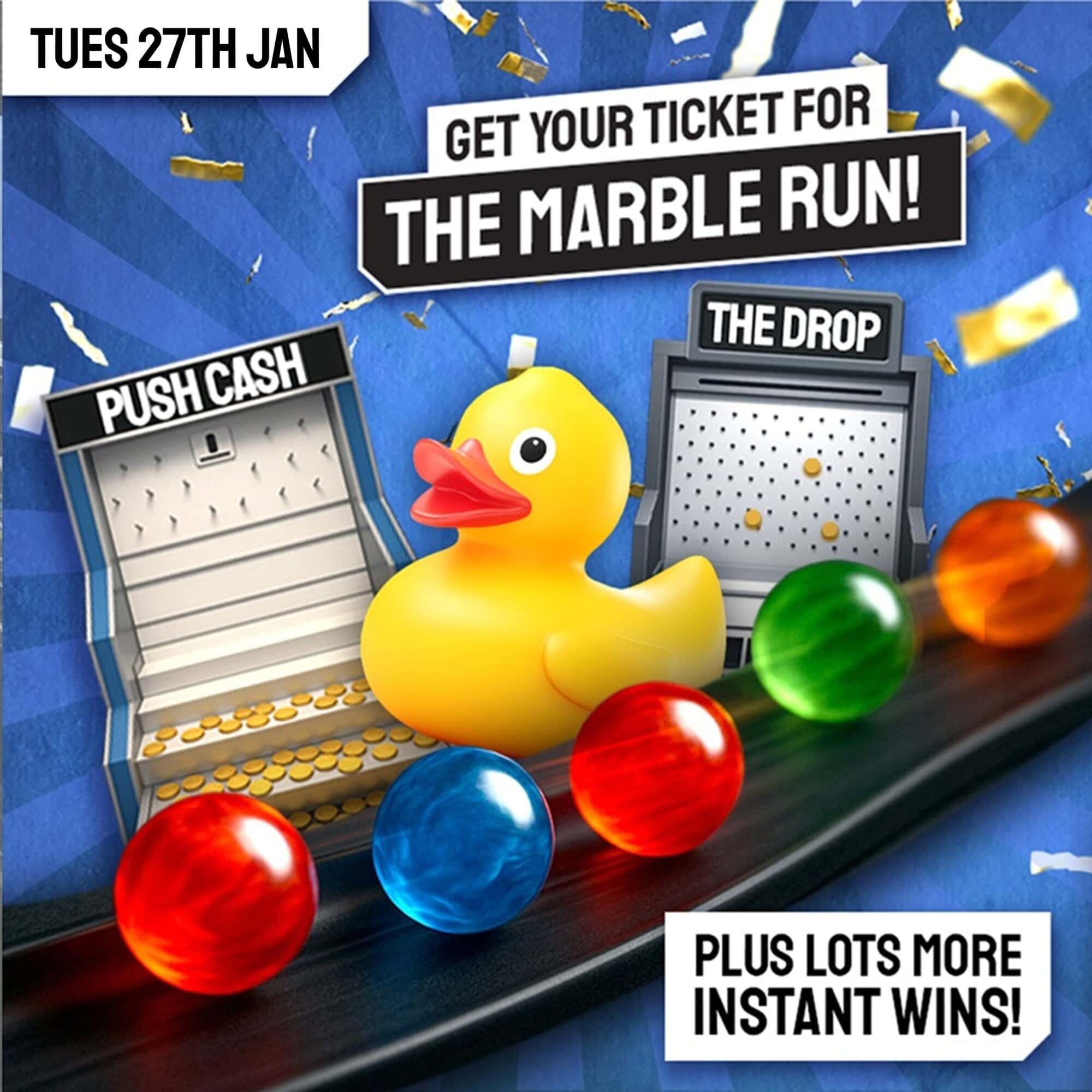 Live Marble Run! Monday 22nd December, 12pm Midday Draw - Football Prizes