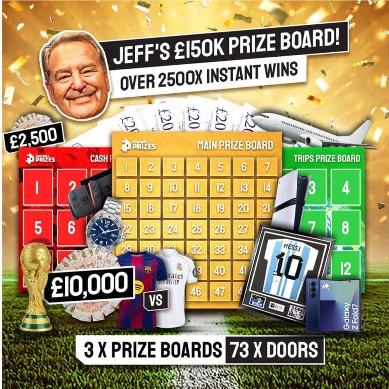 Jeff's £150,000 Prize Boards! Featuring £150,000 worth of Prizes ...